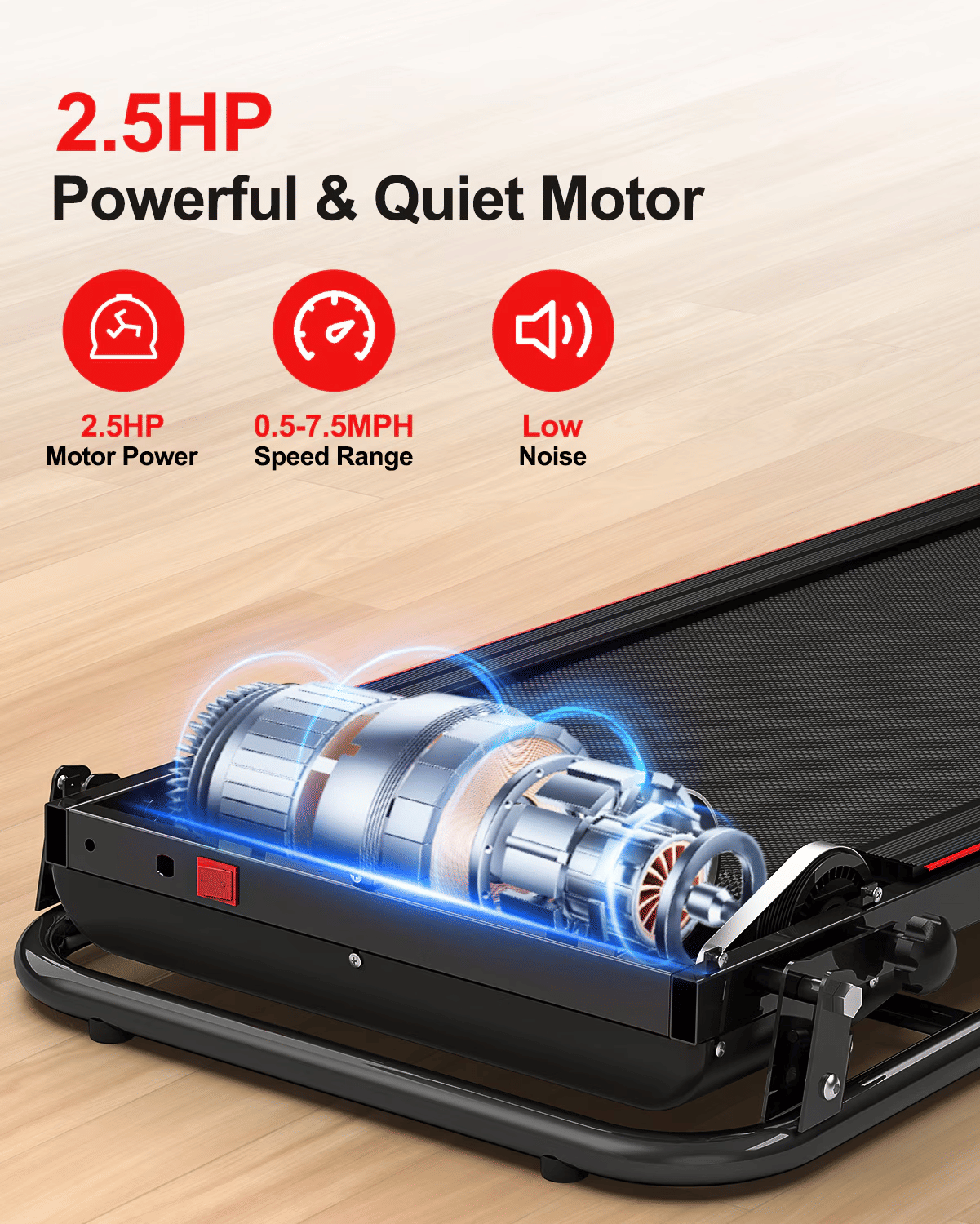 Foldable Treadmill Fitness Walking Machine – SportsWebMart