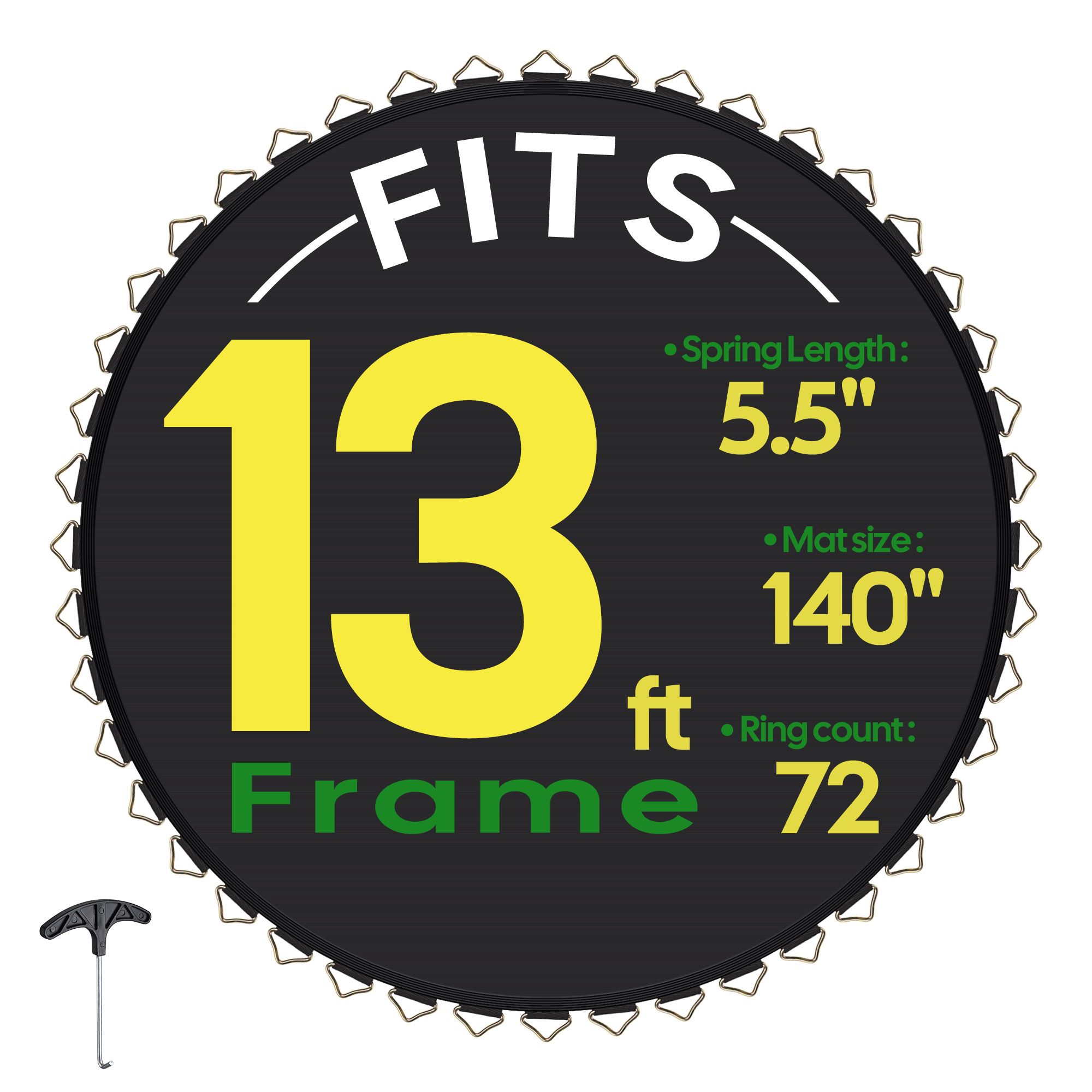 12ft Trampoline Mat w/ 72 Rings – SportsWebMart